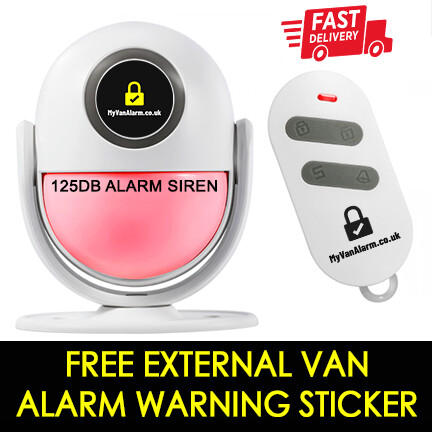 Van Security Alarm - EASY FIT WIRELESS BATTERY OPERATED, 125db Siren ...