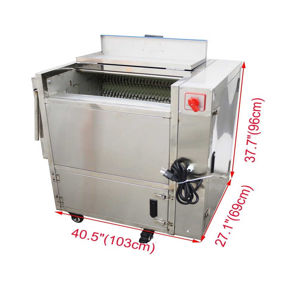 Potato Carrot Brush Roller Cleaning Machine Electric Rolling Peeling ...