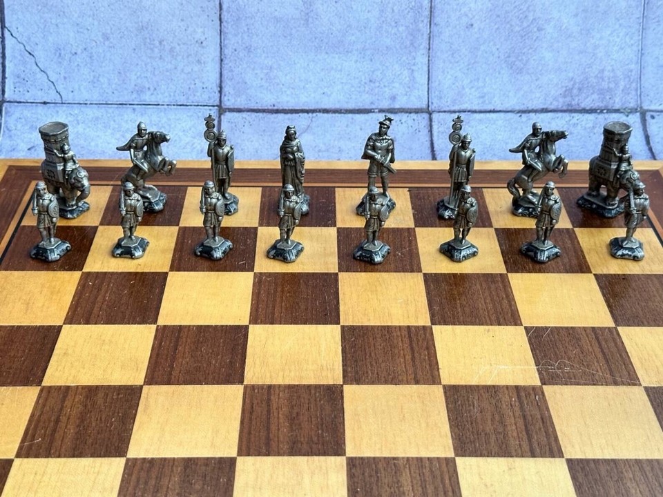 Chess set Bronze chess Custom chess Metal chess Theme chess set chess ...