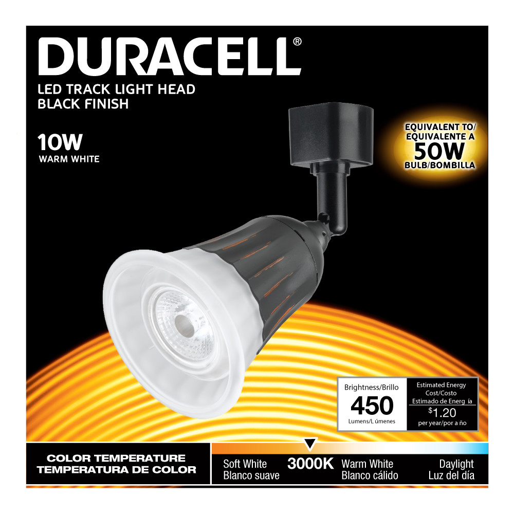 Duracell Dimmable LED Track Light Head 10W Warm White Equivalent to 50W ...