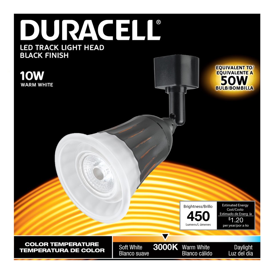 Duracell Dimmable LED Track Light Head 10W Warm White Equivalent to 50W ...