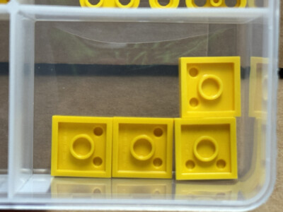 LEGO Parts - Yellow Tile, Modified 2 x 2 with Studs on Edge - No 33909 ...