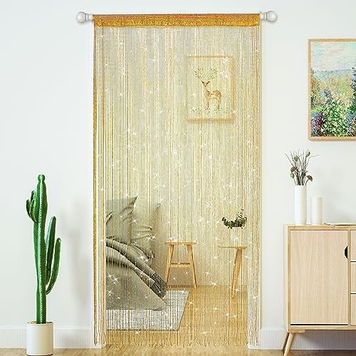 String Curtains for Doorways Glitter Beaded Curtains Door Sparkle Beads ...