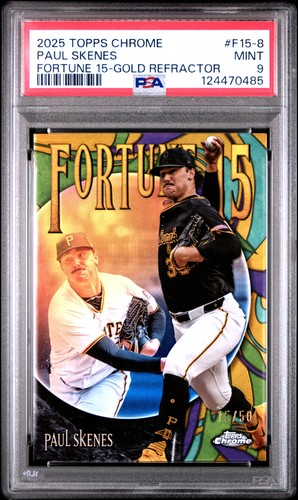2025 TOPPS CHROME FORTUNE 15 GOLD REFRACTOR #F15-8 PAUL SKENES 15/50 ...