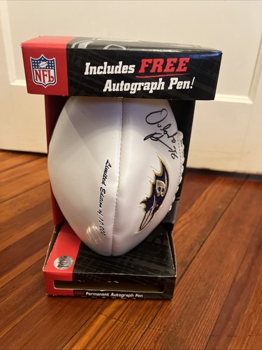 Rare Orlando Brown Baltimore Ravens Autographed Football | eBay