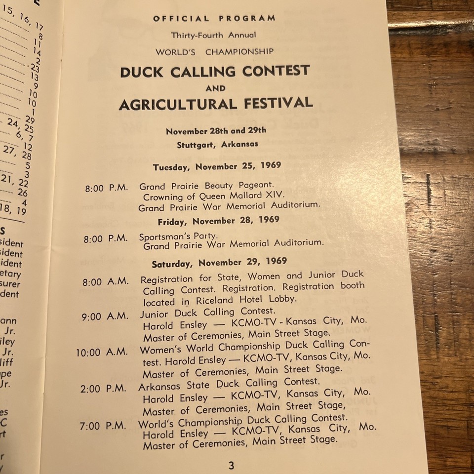 1969 Stuttgart, Arkansas World's Championship Duck Calling Contest ...
