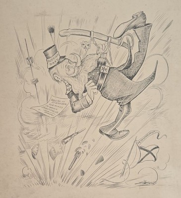 Original ink drawing for political cartoon " Charles L. Bartholomew" | eBay