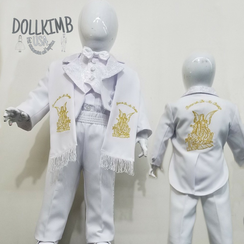 Traje para bautizo bordado. Suit Tuxedo EMBROIDERY, Baptism Christening ...