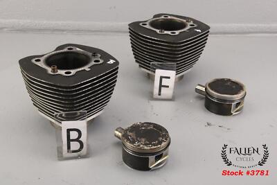2002 Harley Twin Cam 88 Front Back Engine Cylinder Jug + Piston Set ...