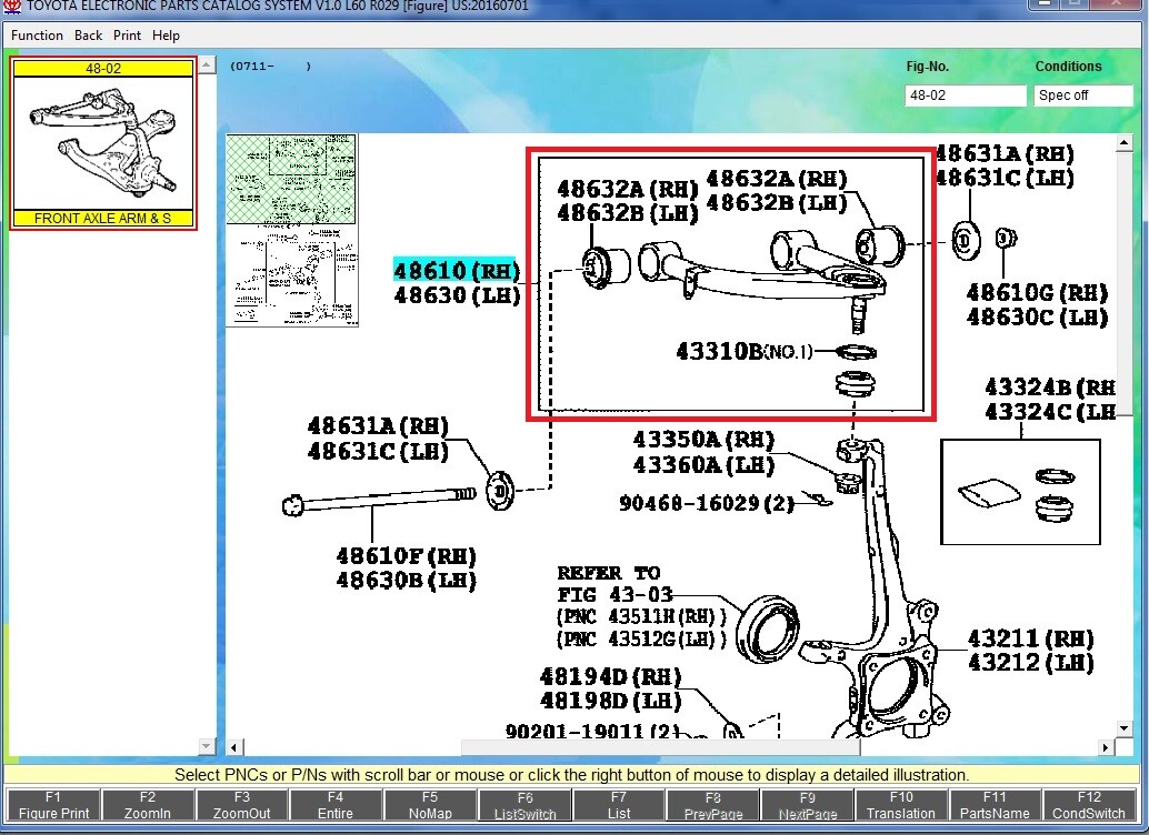 Genuine Lexus LX570 Land Cruiser 2008-2021 Upper Control Arm RH 48610 ...