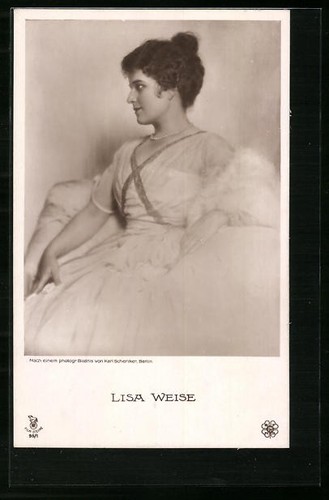 Schauspielerin Lisa Weise elegant im weißen Kleid, Ansichtskarte | eBay.de