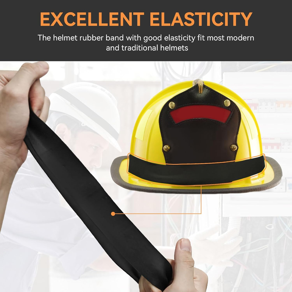 Firefighter Helmet Band, Fire Helmet Rubber Strap, Heavy Duty ...