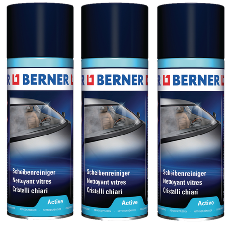 3 Dosen Berner Active Scheibenreiniger-Schaum 400ml Spraydose ...