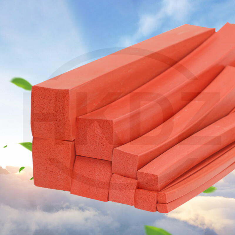 Red Silicone Rubber Sponge Square Strip Closed Cell Foam Backer Rod ...
