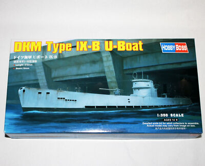 Hobby Boss 1/350 DKM Type IX-B U-Boat Plastic Model Kit 83507 Sub ...