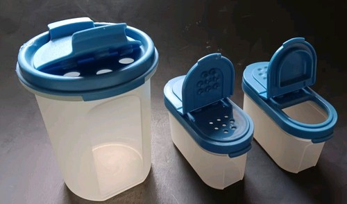 Lot of 3 Tupperware Spice, Cheese Shaker Containers - #1606 and #1843 ...