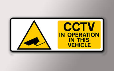 1 SMALL CCTV IN OPERATION IN THIS VEHICLE STICKER 75mmx 25mm | eBay