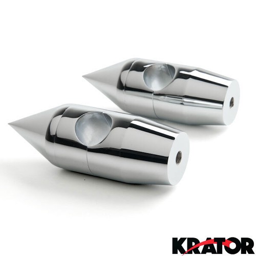 2 1/4" Chrome Spike Handlebar Risers For Harley Softail Dyna Sportster ...