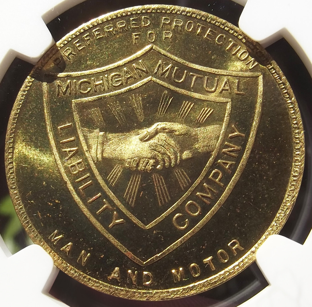 ~1932 Lucky Lindy Medal - Michigan Mutual, Charles Lindbergh, MS65 PL ...