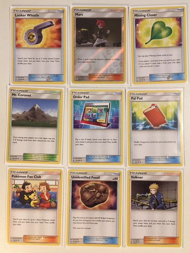 Complete Ultra Prism Trainer Cards (Including Cyrus) - Mint - Pokemon ...