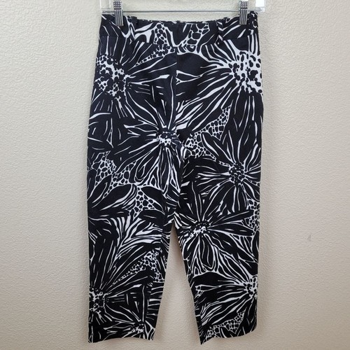 Talbots Vintage Black White Animal Print Stretch Pants Size 4 (2218) | eBay