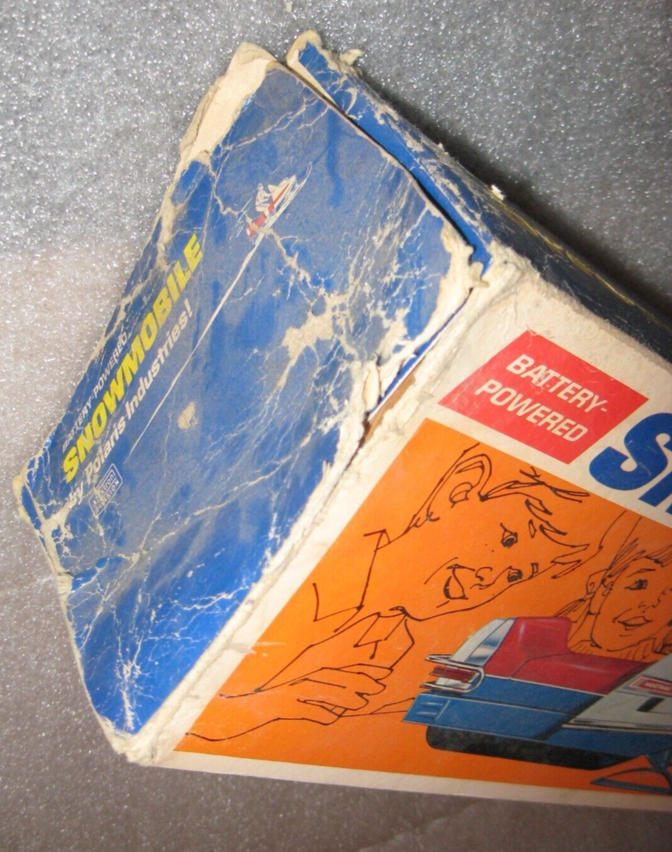 RARE VINTAGE 1970s POLARIS MUSTANG NORMATT TOY SNOWMOBILE BATTERY ...