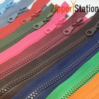 Chunky Open Ended Zip Plastic Teeth - Choice of 25 Colours & 11 Zipper ...