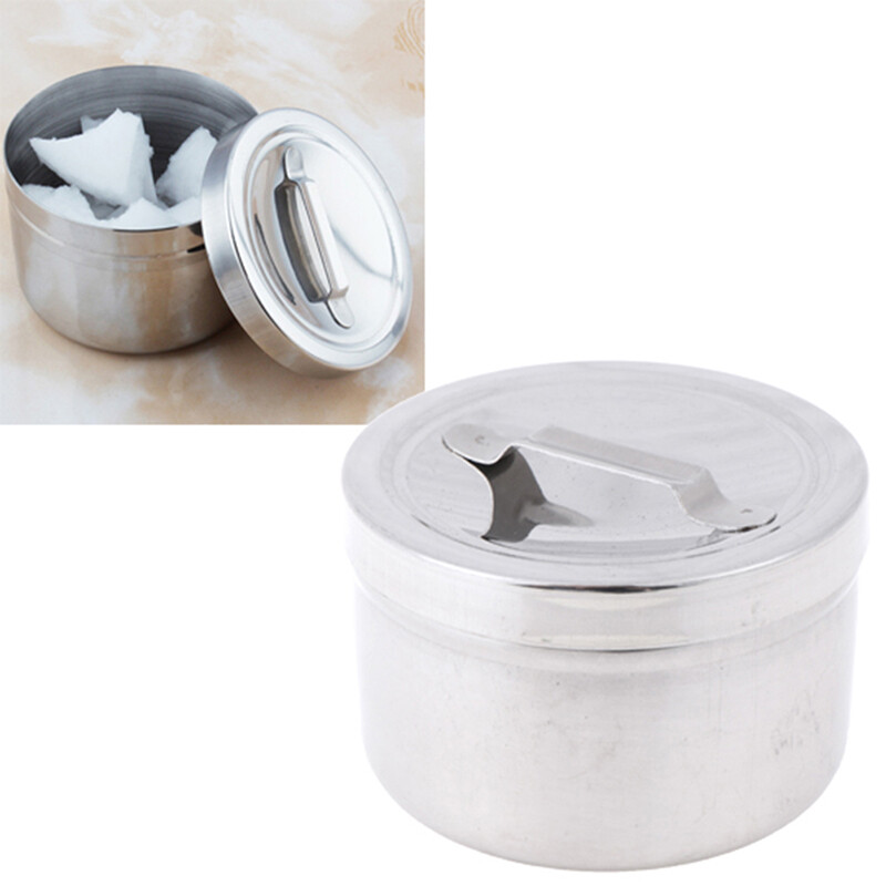 Stainless Steel Medical Dental Cotton Tank Alcohol Disinfection Jar ...