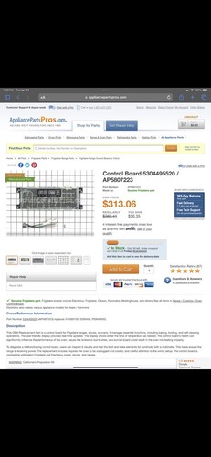 New Genuine OEM Electrolux Frigidaire Oven Range Control Board ...