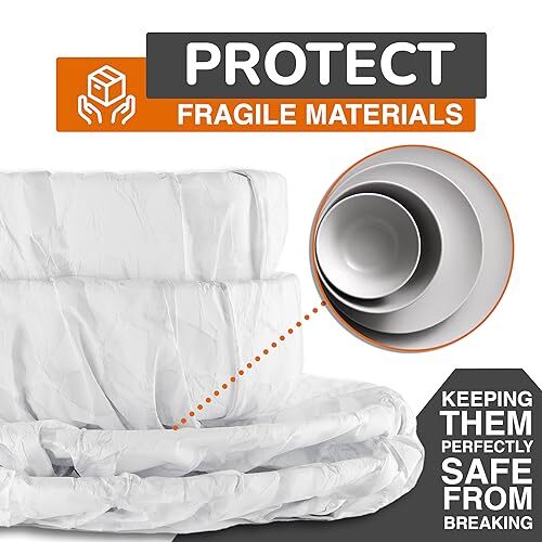 960 Sheets White Tissue Paper Bulk - 20" x 30" Packing Paper Sheets For ...