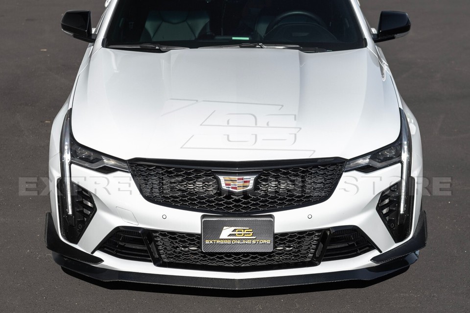 For 20-Up Cadillac CT4-V Blackwing CARBON FIBER Front Side Canards Dive ...