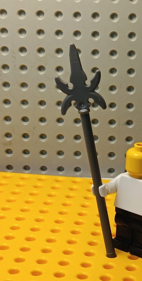 LEGO Knights Weapon Kingdoms I Old Dark Gray PIKE Four Sided Blade ...