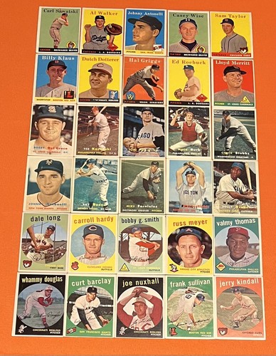 1957-59 Topps (30) Different Vintage Baseball Card Lot *CgC605* | eBay