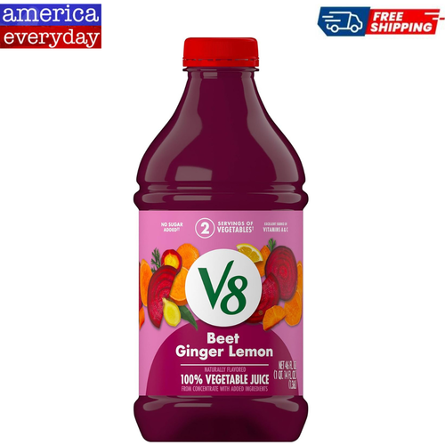 V8 Beet Ginger Lemon 100% Vegetable Juice, 46 fl oz Bottle *FRESH* | eBay