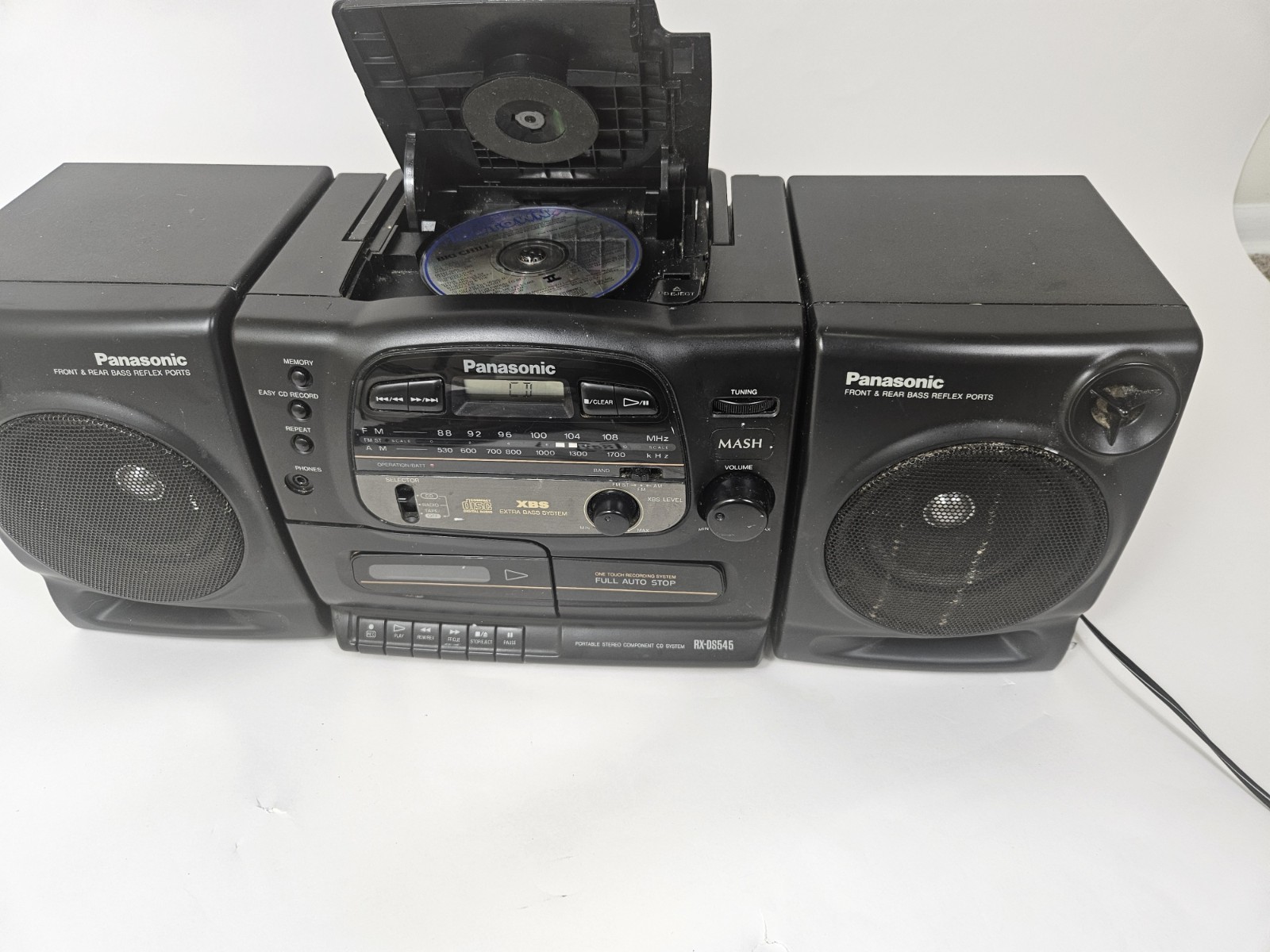 Panasonic RX-DS545 Stereo Boombox CD Cassette AM/FM Radio Xtra Bass ...
