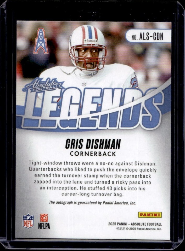 2025 Absolute Cris Dishman Legends Signatures Red Auto #24/75 | eBay