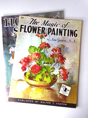 Lot of 2 Walter Foster Art Books Painting Flowers and Still Life ...