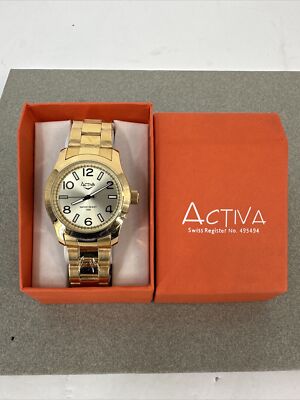 NIB ACTIVA SWISS WOMAN'S WATCH 495494 | eBay