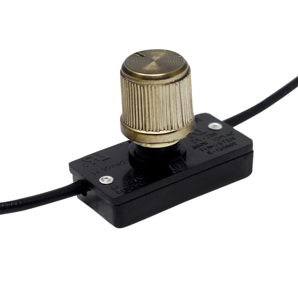 Zing Ear ZE-256 Inline Rotary Dial Light Dimmer Switch For Table Floor ...