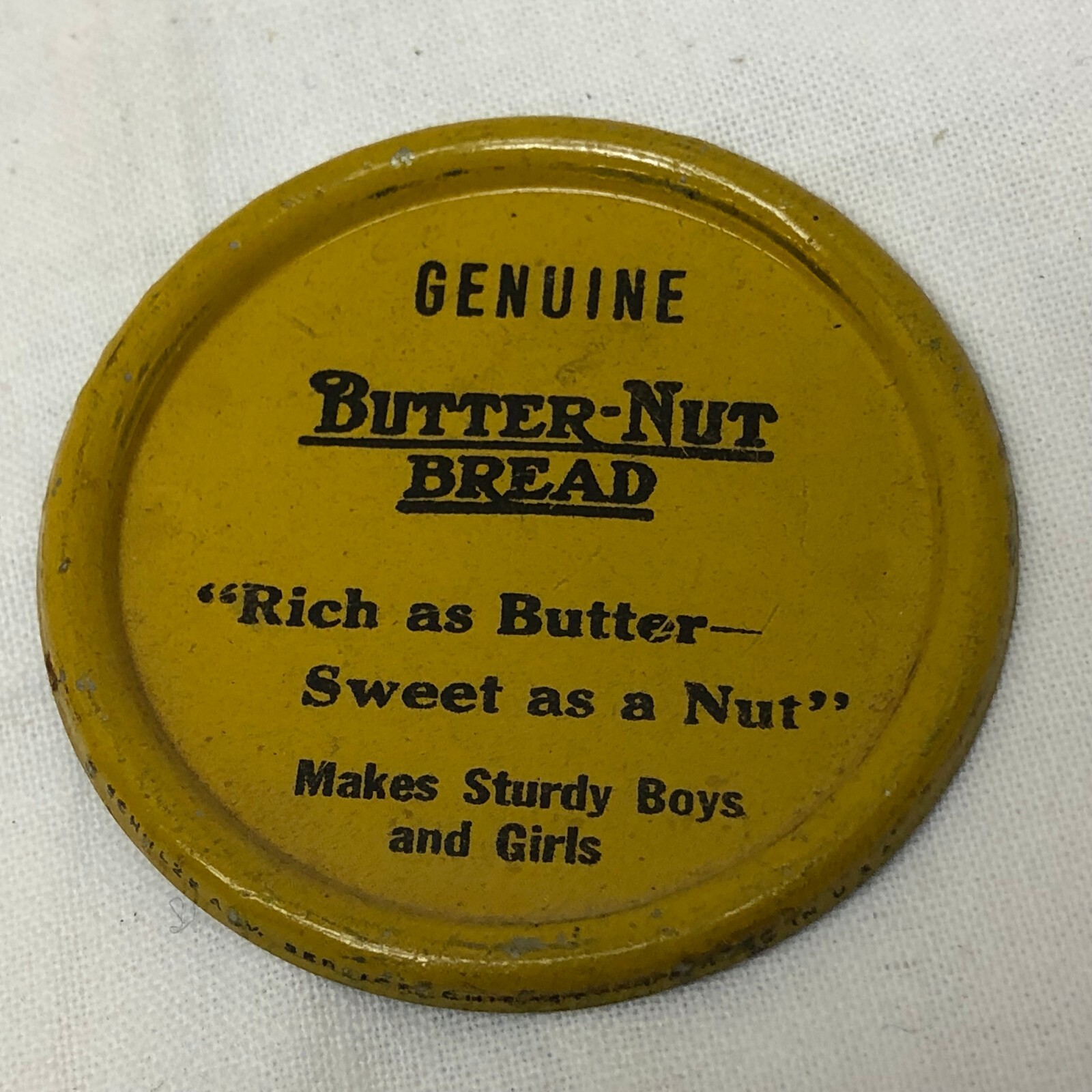 Vintage 1920's Butter-Nut Bread Tin Lid Clicker Toy | eBay