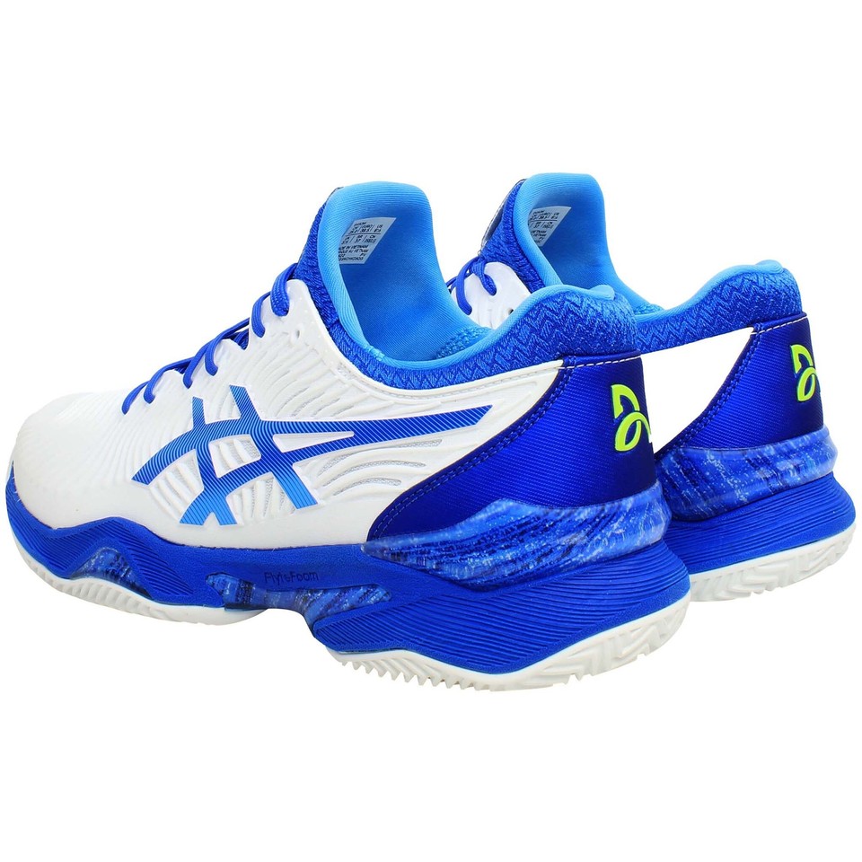 Asics Court FF Novak Clay Lace-Up White Synthetic Mens Tennis Shoes ...