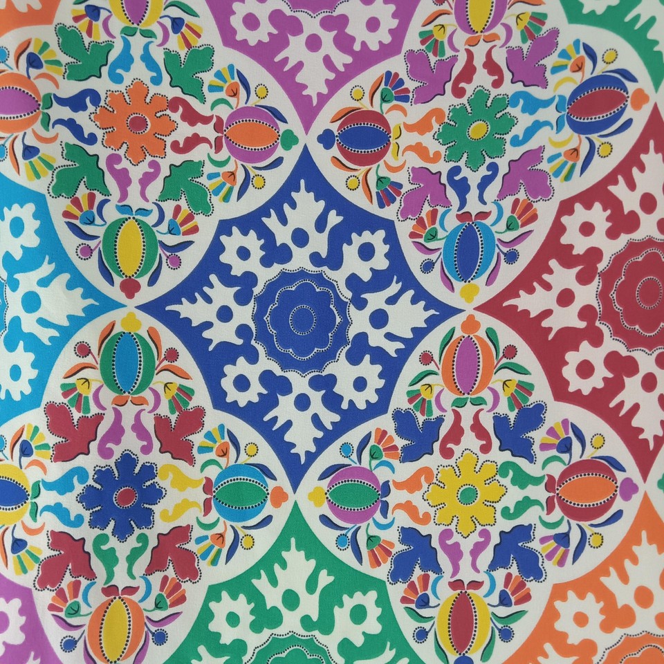 Judith March Dress Womens Small Multicolor Bell Sleeve Blue Lace Trim ...