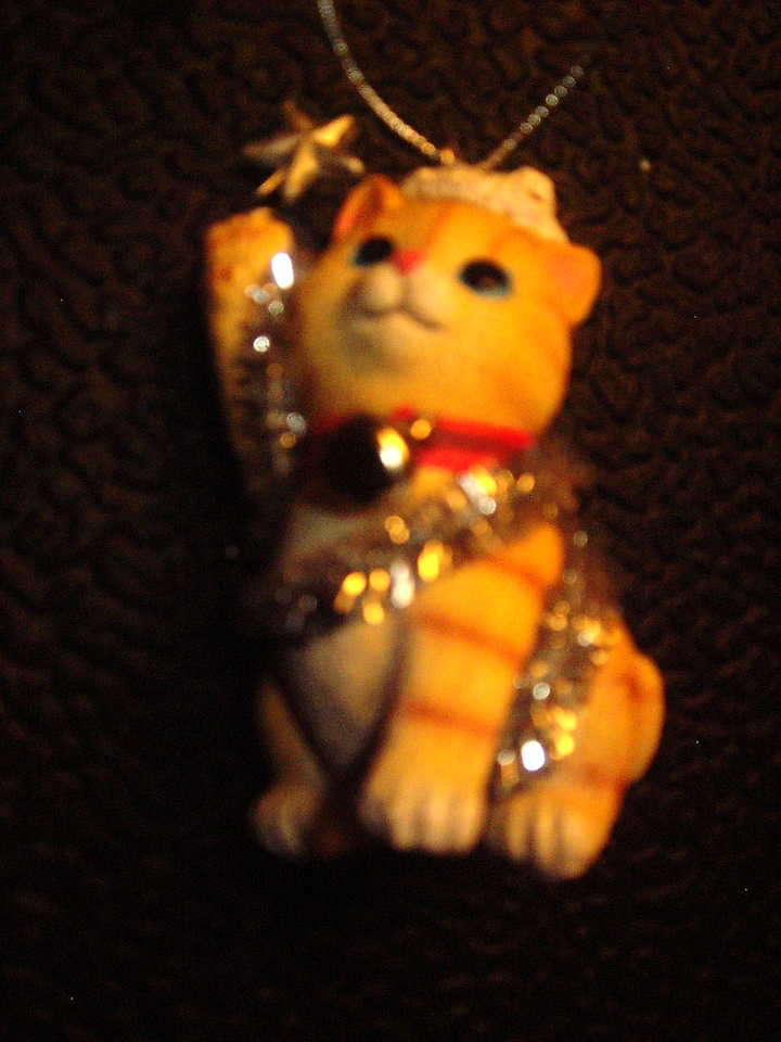 Macy's Holiday lane 2025 Christmas TABBY CAT Christmas holiday Ornament ...