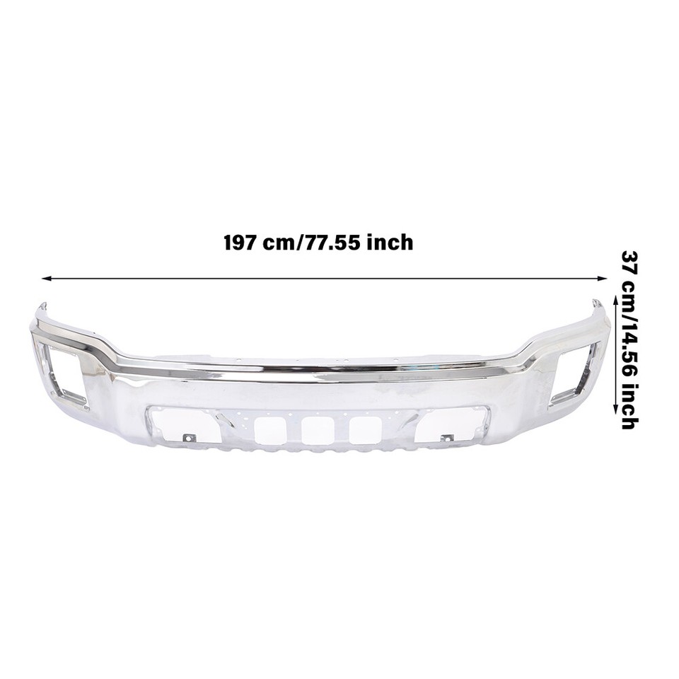 For 2014 2015 GMC Sierra 1500 Steel Front Bumper Face Bar Chrome | eBay