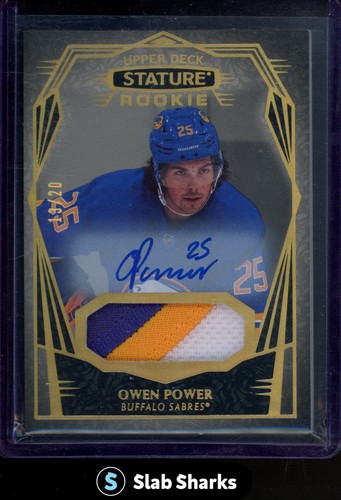 2022 UPPER DECK STATURE #104 OWEN POWER ROOKIE PATCH AUTO RC /20 | eBay