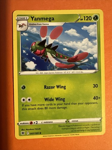 Yanmega Astral Radiance 007/189 Pokemon TCG Card NM/M | eBay