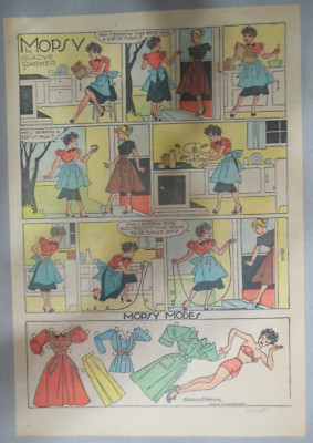 Mopsy by Gladys Parker w/ Uncut Paper Dolls from 9/25/1949 Size 11 x 15 inches | eBay