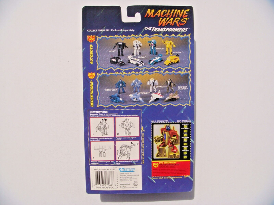 1996 KAYBEE EXCLUSIVE MOSC TRANSFORMERS MACHINE WARS DECEPTICON ...