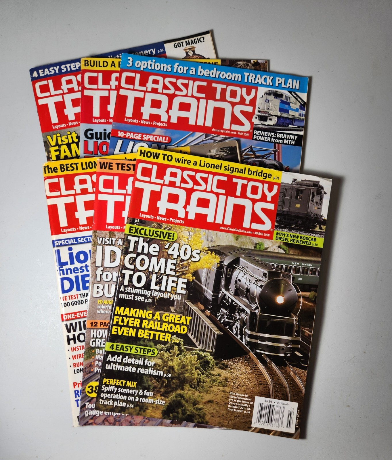 Lot of Six VINTAGE CLASSIC TOY TRAINS MAGAZINES 2007-2008 Were $30 | eBay