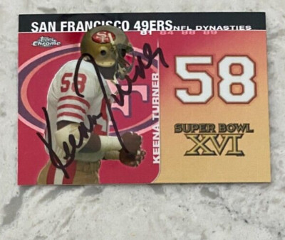 Keena Turner Signed SAN FRANCISCO 49ERS Card SB XVI | eBay
